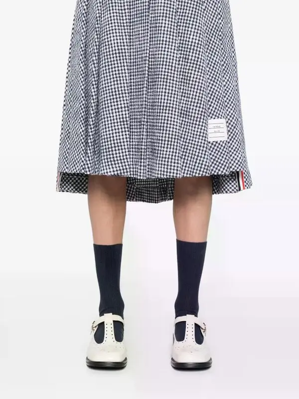 Thom Browne Pleated Tweed Midi Skirt