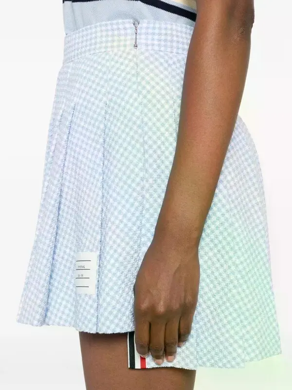 Thom Browne Pleated Tweed Midi Skirt