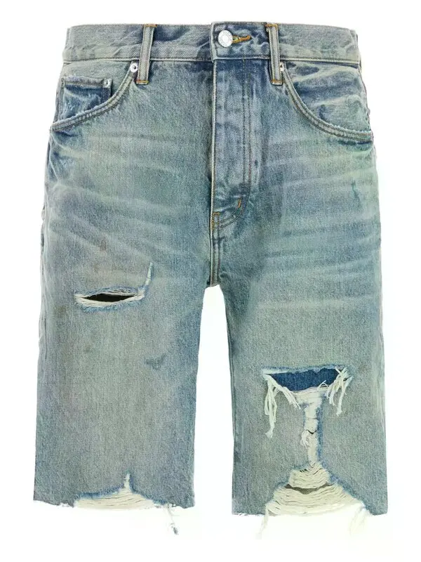 PURPLE BRAND Distressed Denim Shorts
