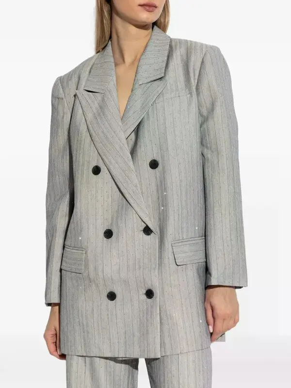 Munthe Double-breasted Pinstripe Blazer