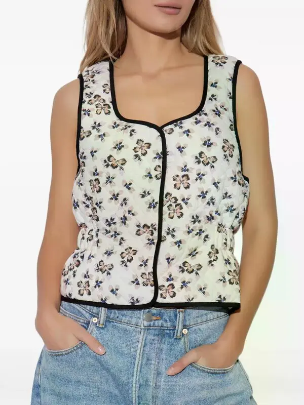 Munthe Floral-print Cropped Gilet