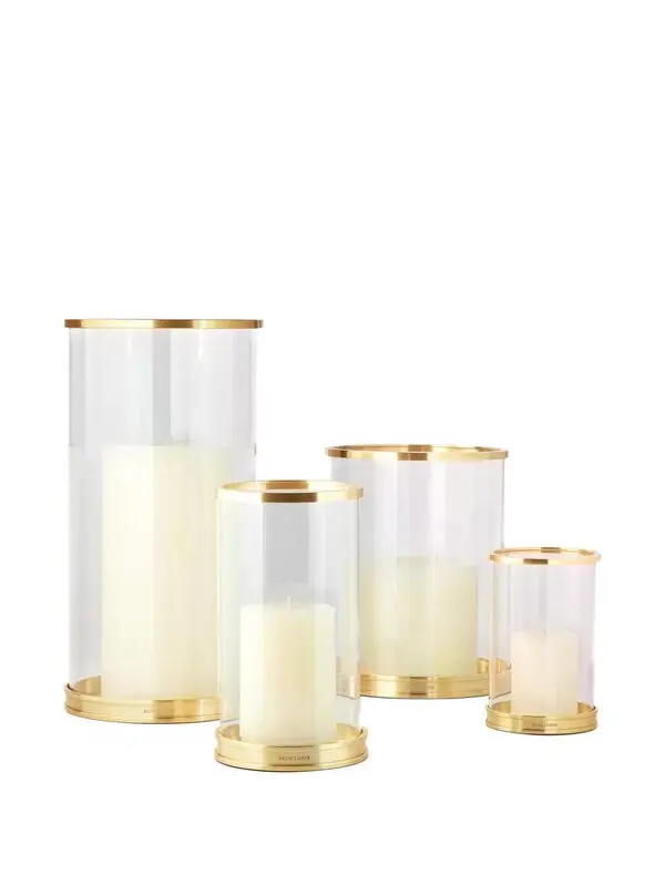 Ralph Lauren Modern Hurricane Glass Candleholder - Gold
