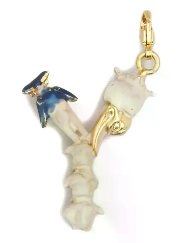 Marni Alphabet "y" Charm With Animal Motifs - Gold