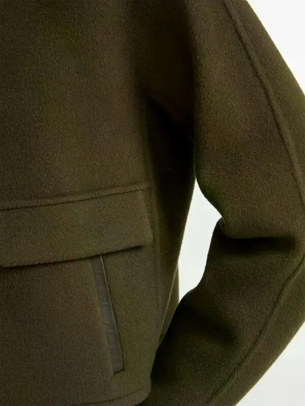 YVES SALOMON Leather Trim-detailing Jacket - Green