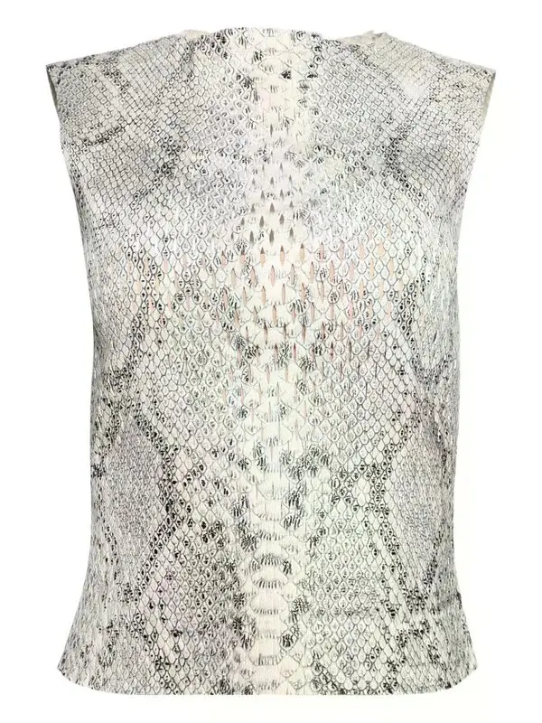 Alexander Wang Snakeskin-print Sleeveless Top