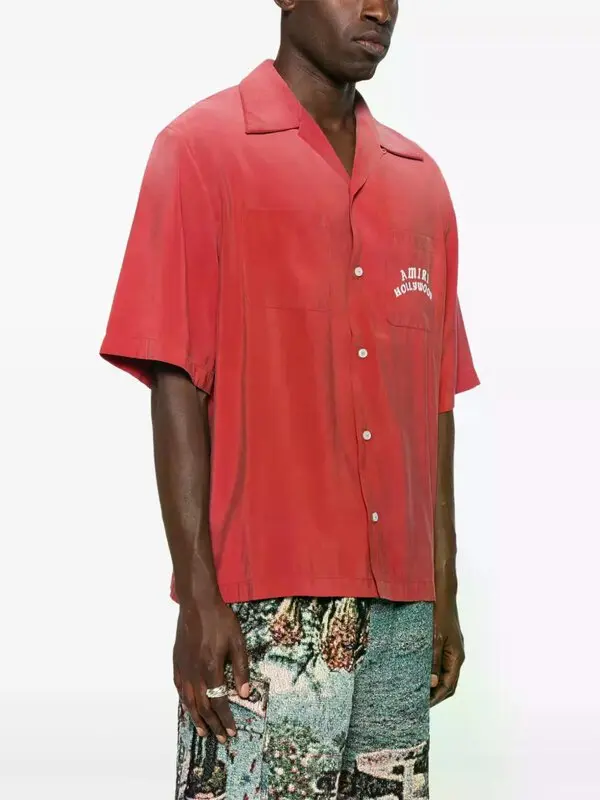 Amiri Hollywood Bowling Shirt - Red