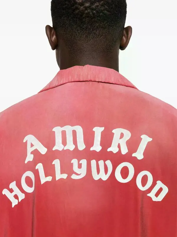 Amiri Hollywood Bowling Shirt - Red