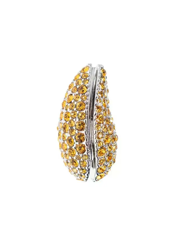 Tory Burch Crystal Embellished Teardrop Earrings - Silver