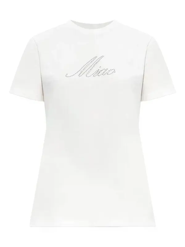 Blumarine Rhinestone-embellished T-shirt - White