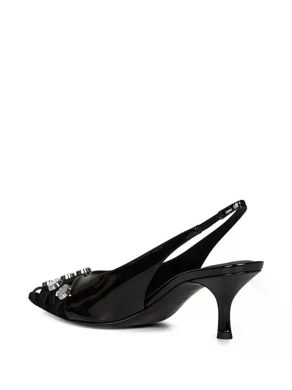Attico 50mm Leather Slingback Pumps