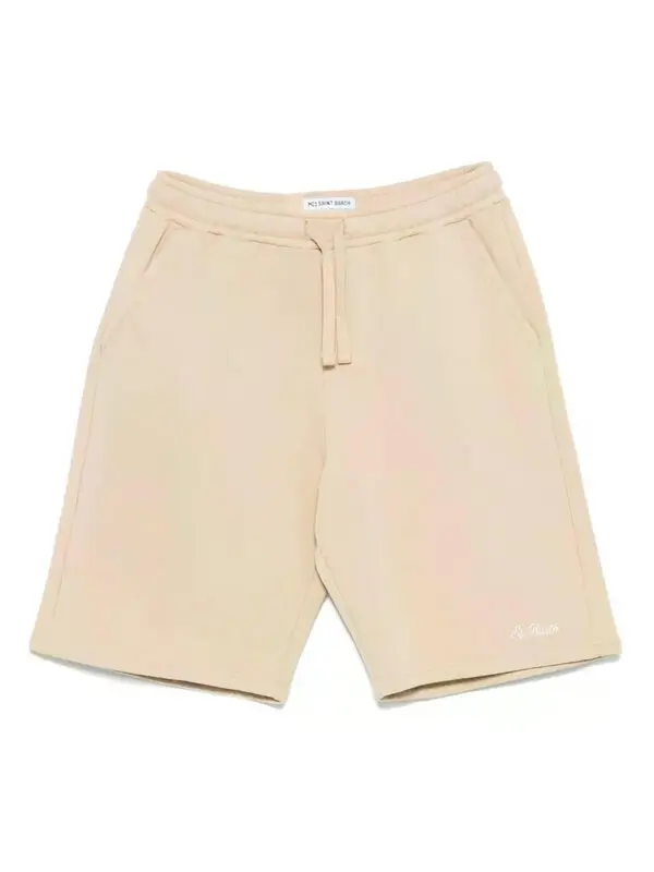 MC2 SAINT BARTH Cotton Track Shorts - Neutrals