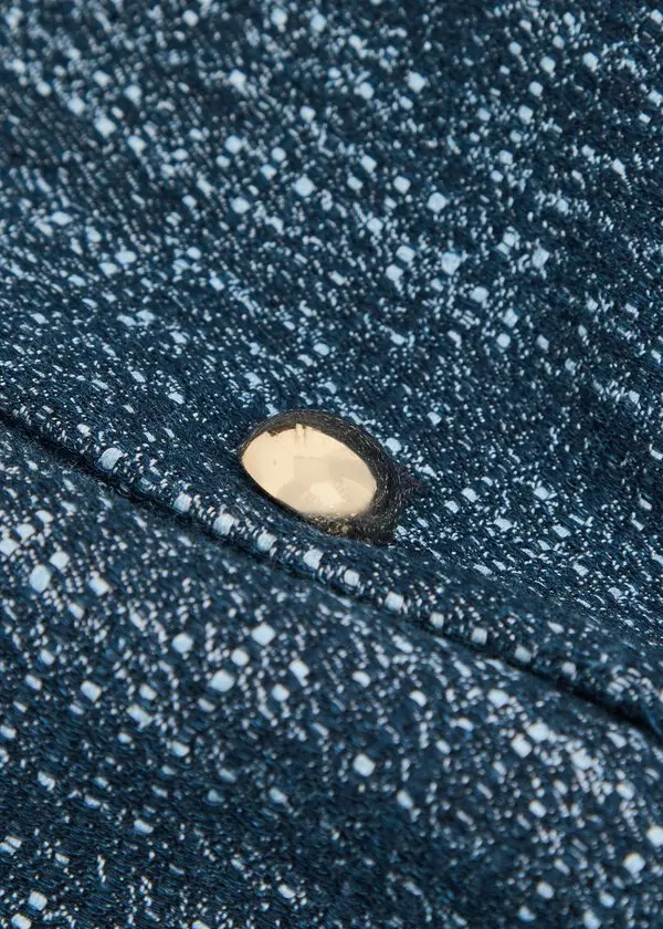 FRAME Tweed Cropped Jacket - Indigo
