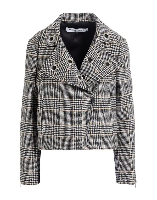 SHIRTAPORTER Flannel Glen Plaid Biker Jacket
