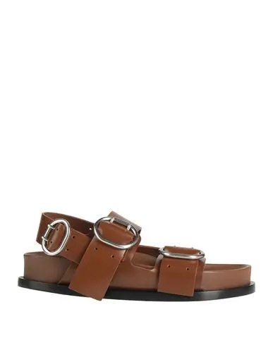 JIL SANDER Leather Sandals - Brown