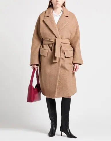 CRISTINAEFFE Belted Bouclé Coat - Beige