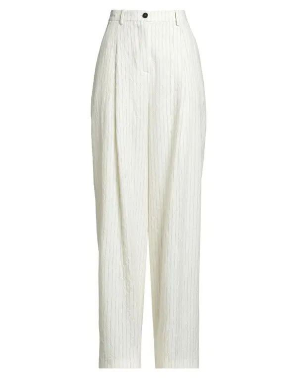 ALYSI Pants Ivory Size Virgin Wool