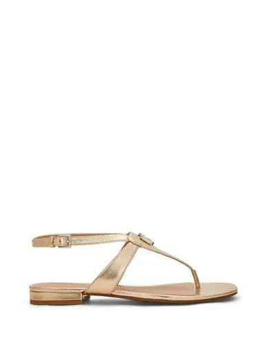 Ralph Lauren Everley Metallic Nappa Leather Sandal - Orange