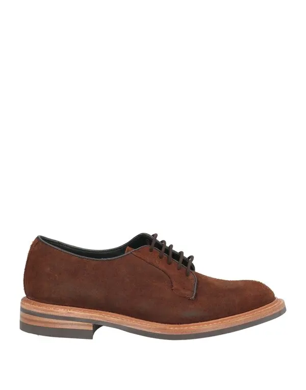 TRICKER'S Chocolate Leather Lace-up Derby Shoes