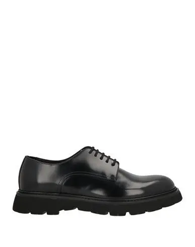 DOUCAL'S Lace-up Leather Derby Shoes - Black