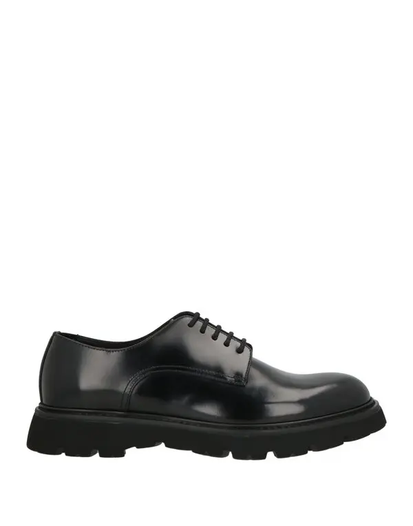 DOUCAL'S Lace-up Leather Derby Shoes - Black