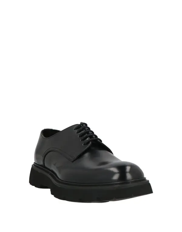 DOUCAL'S Lace-up Leather Derby Shoes - Black