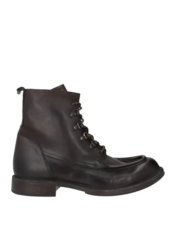 Moma Dark Calfskin Lace-up Ankle Boots