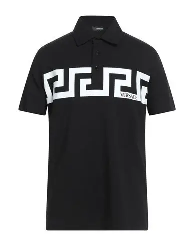 Versace Polo Shirt Size Cotton - Black