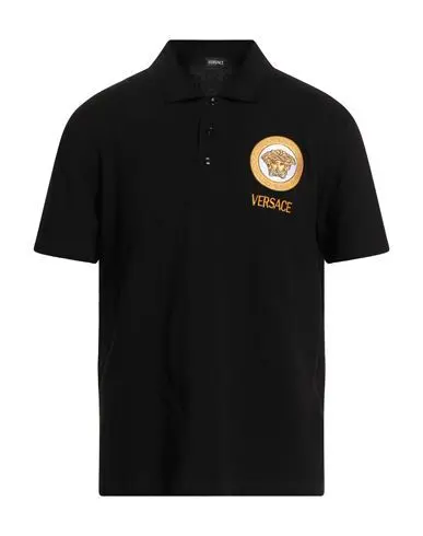 Versace Polo Shirt Size Cotton, Viscose, Polyester - Black