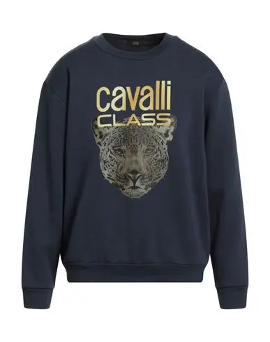 Roberto Cavalli Sweatshirt In Polyester And Cotton - Navy