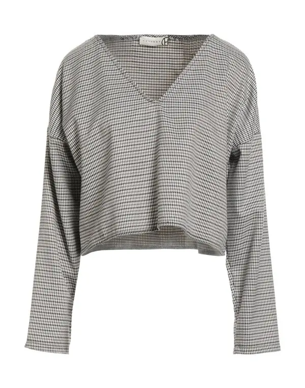 HAVEONE Houndstooth Flannel Top - Black