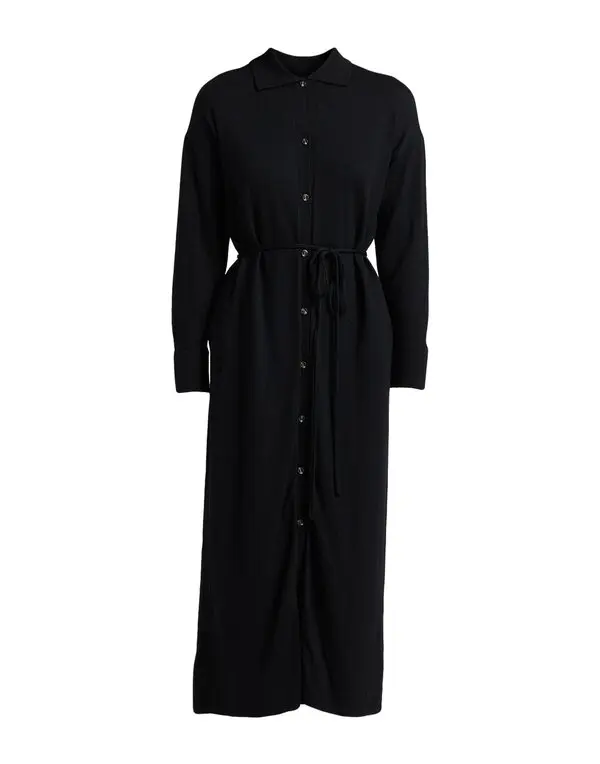 Alpha Studio Midi Shirt Dress In Merino Wool