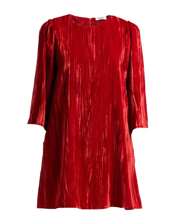CROCHÈ Mini Flared Crinkled Corduroy Dress