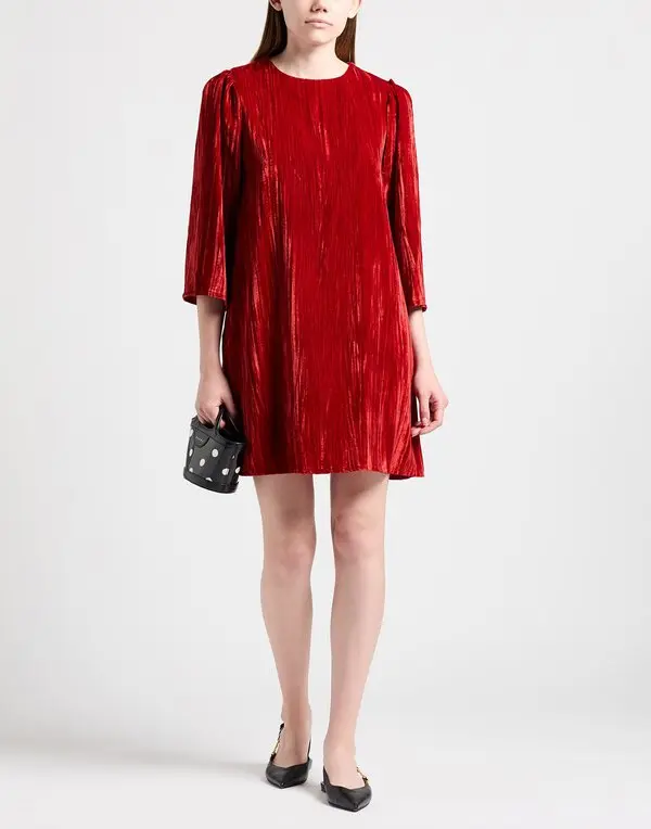 CROCHÈ Mini Flared Crinkled Corduroy Dress