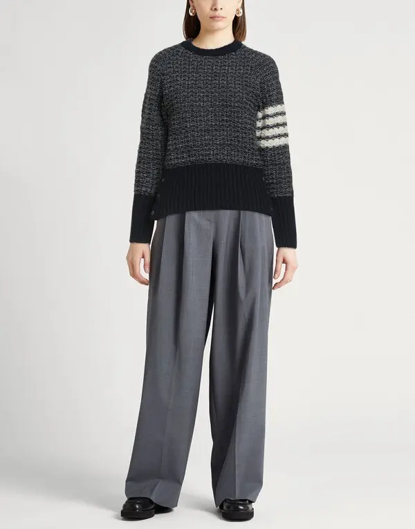 Thom Browne Cable-knit Wool-mohair Blend Sweater - Navy