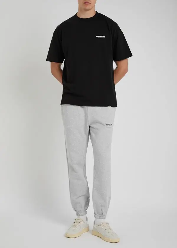 REPRESENT Owners Club Logo-print Cotton Sweatpants - Grey
