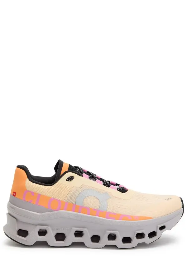 On Cloudmster Panelled Mesh Sneakers - Orange