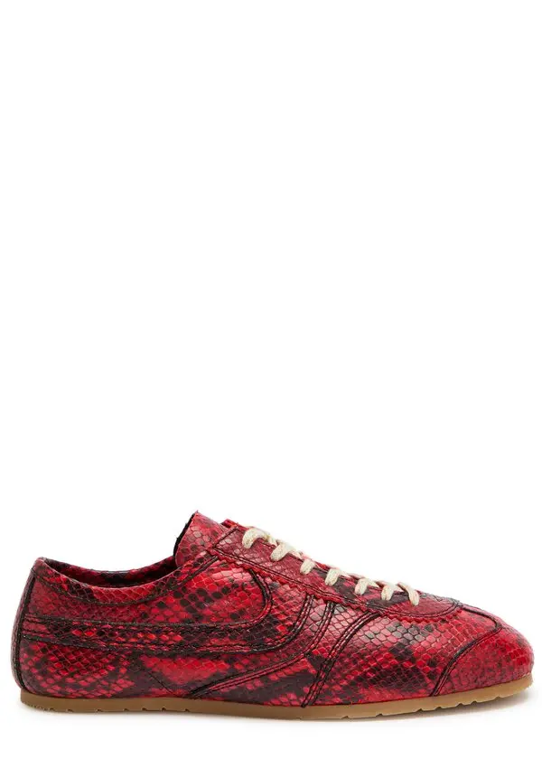 Dries Van Noten Python-effect Leather Sneakers