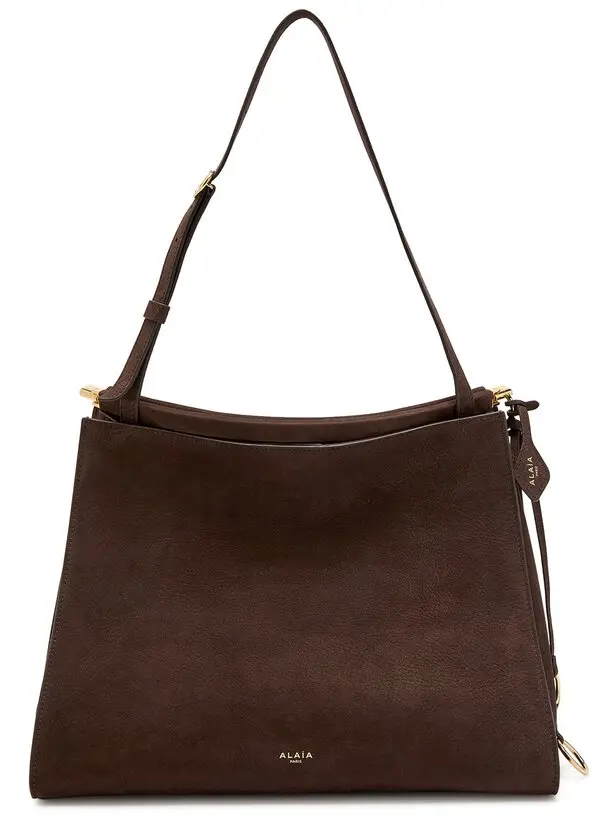 Alaïa Nubuck Shoulder Bag - Chocolate