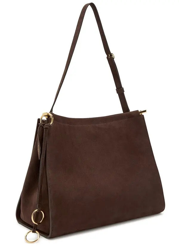 Alaïa Nubuck Shoulder Bag - Chocolate