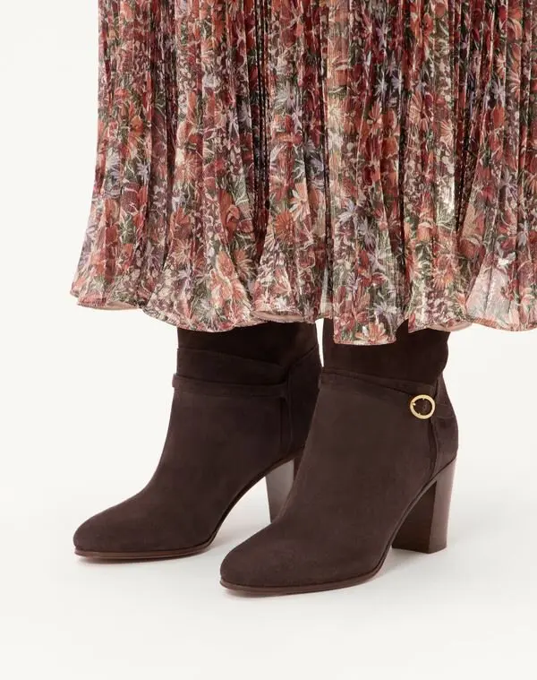 Valentino Garavani Pattie Crust Leather Boots - Brown