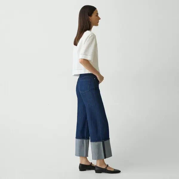 Theory Cuffed Relaxed Denim Pant