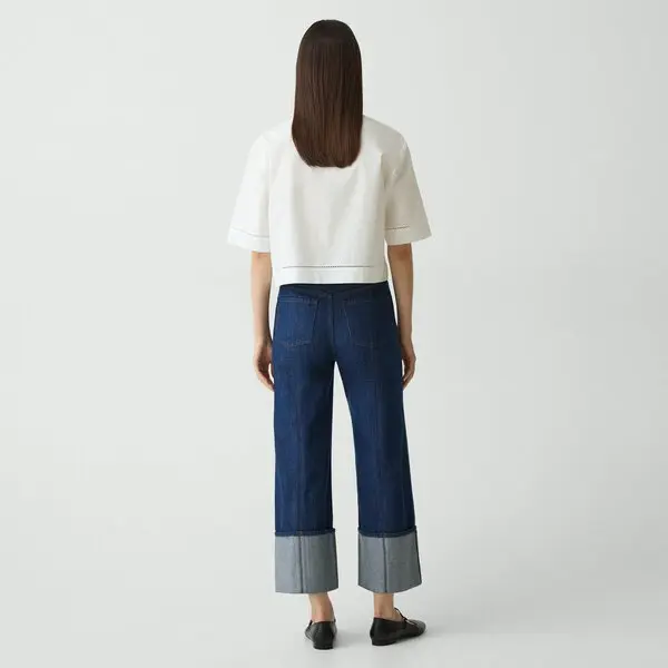 Theory Cuffed Relaxed Denim Pant