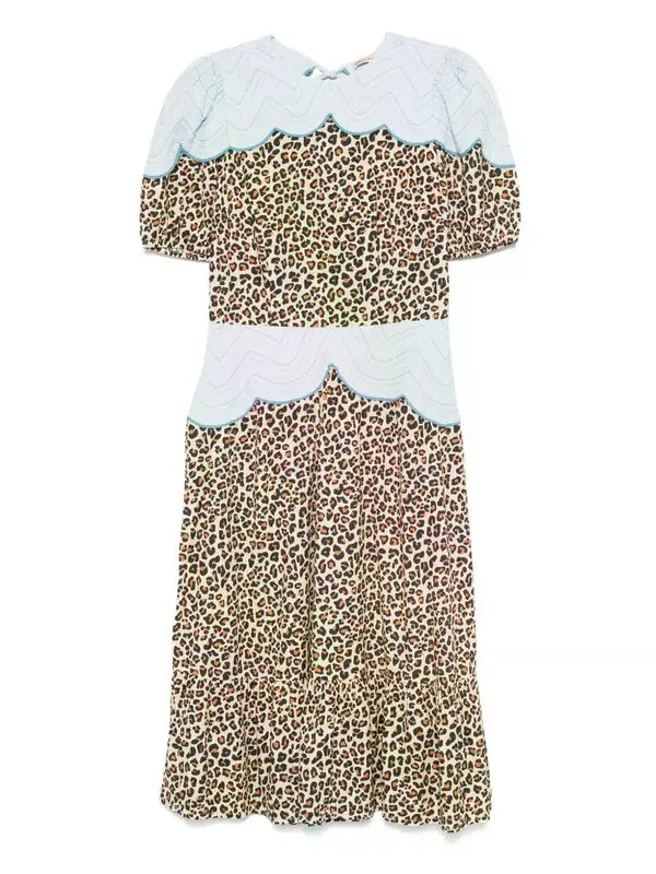 STELLA NOVA Leopard-print Midi Dress