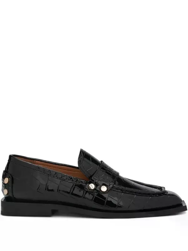 GANNI Square-toe Loafers - Black