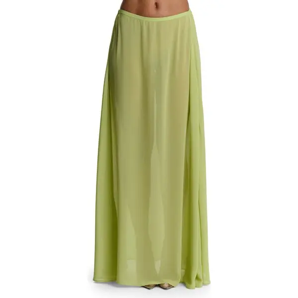 Naked Wardrobe Chiffon A-line Maxi Skirt