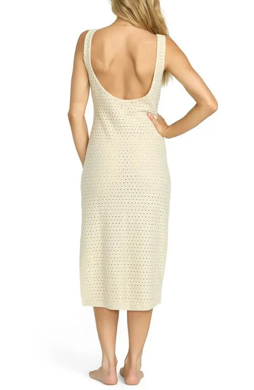Billabong Eyelet Cover-Up Midi Dress In Whitecap - 60% Off | Editorialist