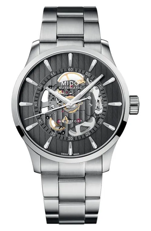 MIDO Multifort Skeleton Vertigo Bracelet Watch
