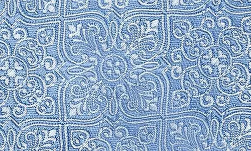 Eton Medallion Jacquard Silk Neck Tie - Medium Blue