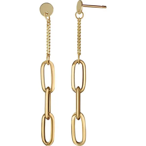 Bony Levy 14k Gold Linear Drop Earrings - 14k Yellow Gold