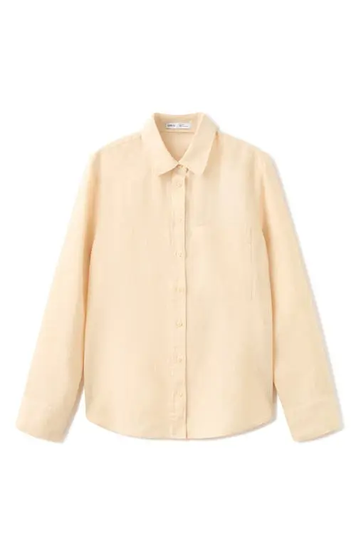 Mango Linen Button-up Shirt